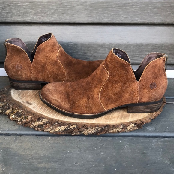 Born | Shoes | Born Kerri Distressed Suede Womens Bootie | Poshmark